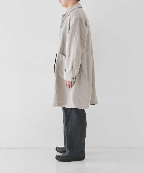 Black Hemp Duster Coat｜nest Robe International Online Store