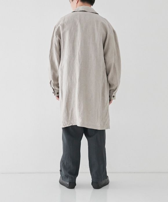 Black Hemp Duster Coat｜nest Robe International Online Store