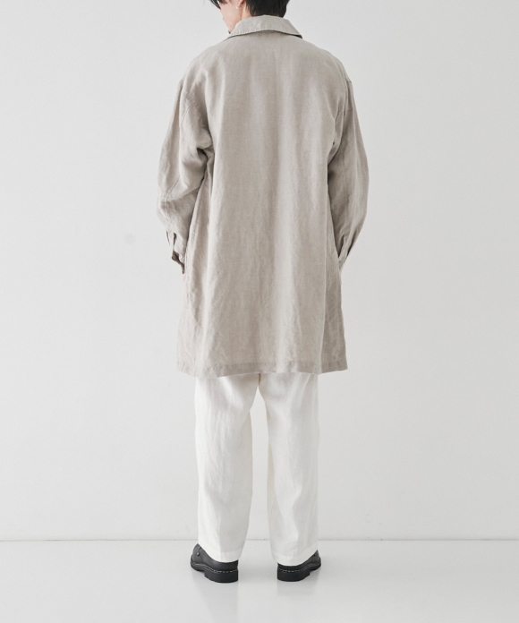 Black Hemp Duster Coat｜nest Robe International Online Store