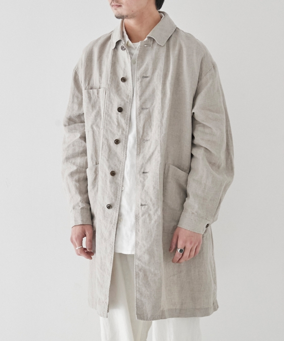 Black Hemp Duster Coat｜nest Robe International Online Store