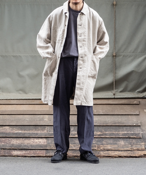 Black Hemp Duster Coat｜nest Robe International Online Store