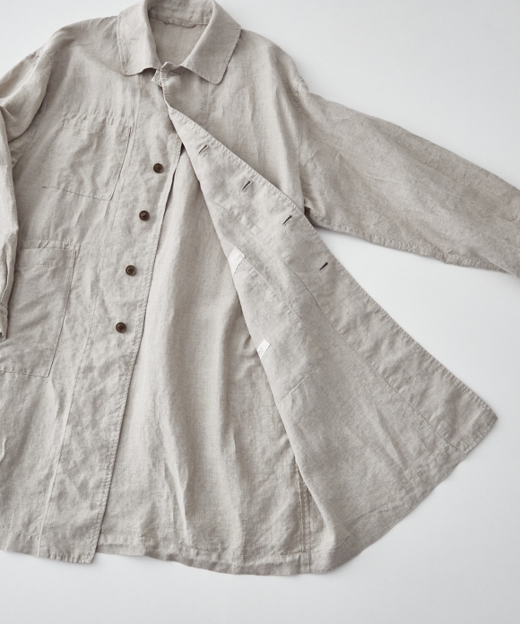 Black Hemp Duster Coat｜nest Robe International Online Store